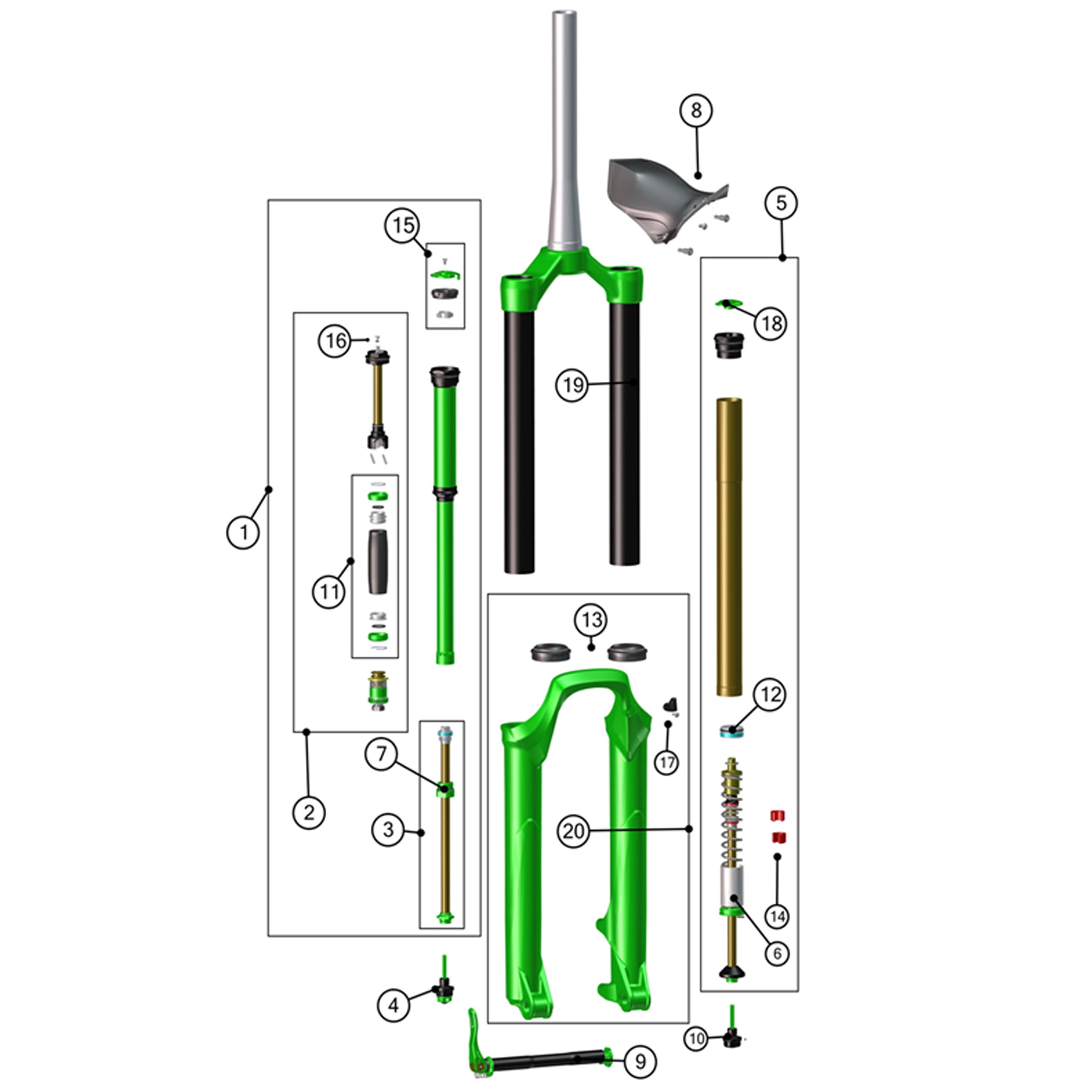 DVO Diamond Non-Boost factory parts – S4 Suspension
